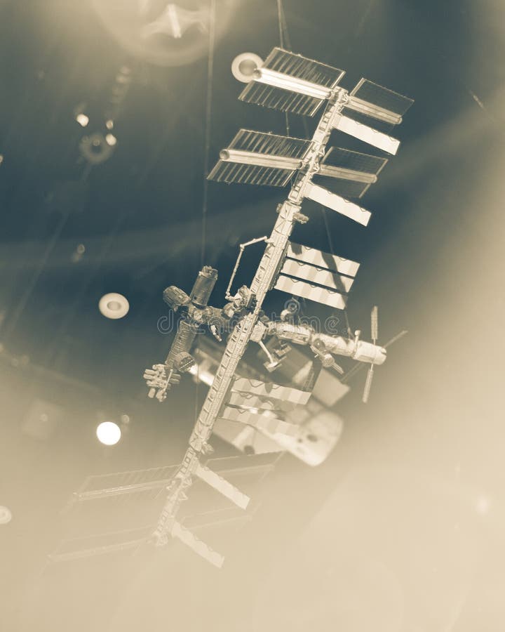 Close-up International Space Station Model Integrated Truss Structure ...