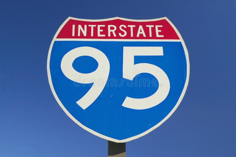 A Interstate Highway Sign in Arizona Stock Image - Image of names ...