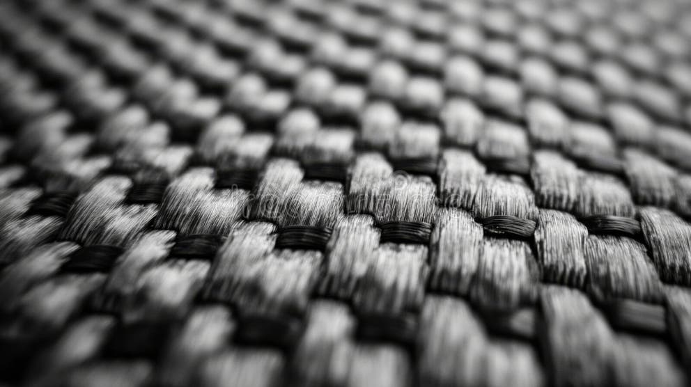 Close-up of Intertwined Black and Grey Threads Forming a Patterned ...