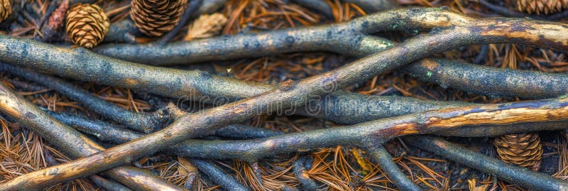 Forest Bed Dry Twigs Leaves Stock Photo - Image of leaves, forest ...
