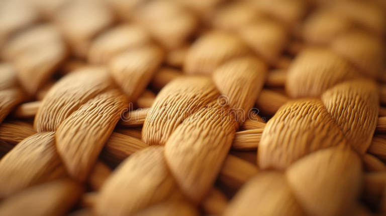 Close-up of Intertwined Woven Rattan Texture Stock Illustration ...