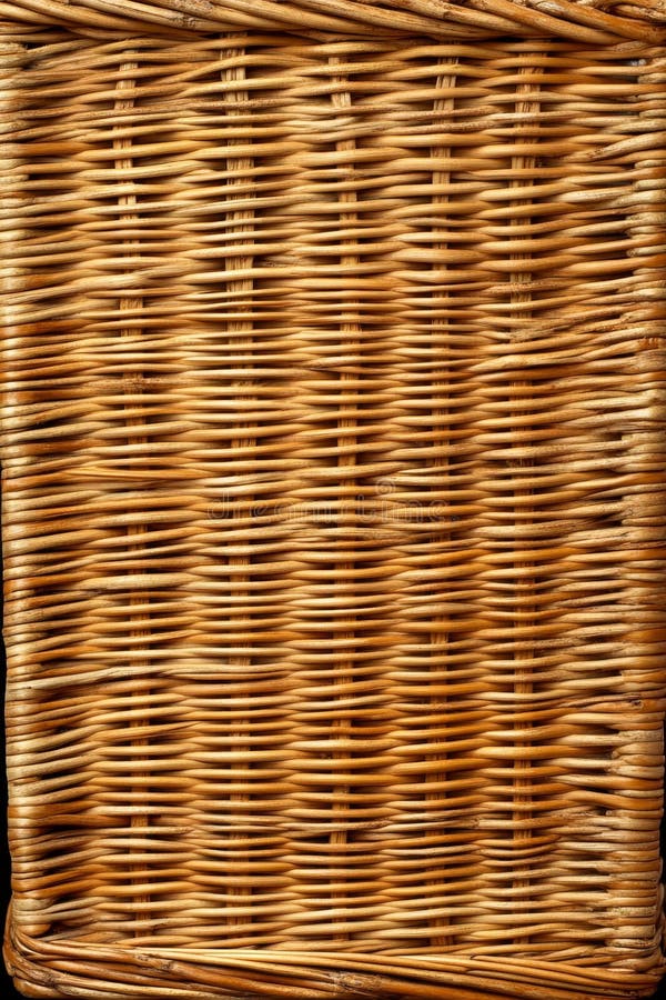 Close Up, Interwoven Rattan Texture. Handicraft Weaving Pattern ...