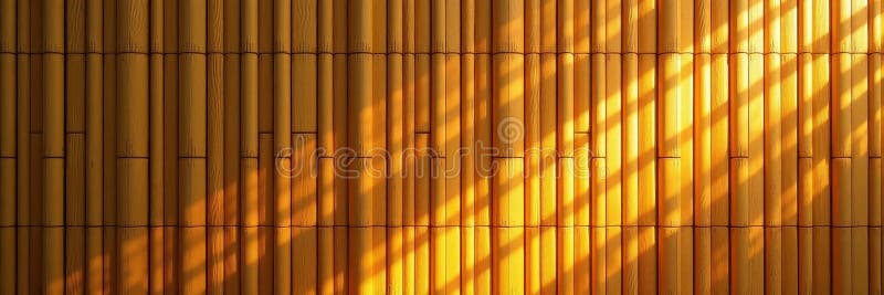 Close-up of Intricate Bamboo Wall Sunlit Texture Sunlit Interior Stock ...