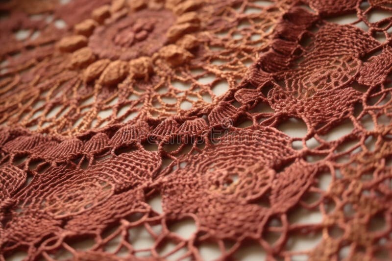 Close-up of Intricate Crocheted Fabric, with the Stitches Visible Stock ...