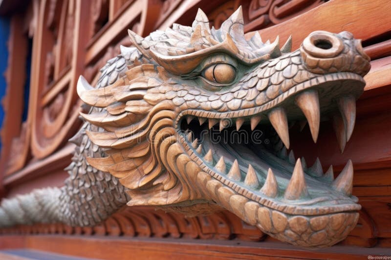 Close-up of Dragon S Face, with Its Eyes and Whiskers in Focus Stock ...