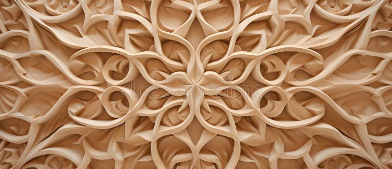 Intricate Islamic Geometric Pattern Carving Stock Illustration ...