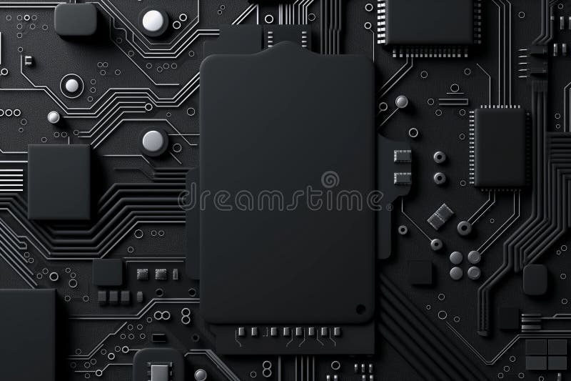 Close-up of an Intricate Microcircuit Pattern Stock Photo - Image of ...