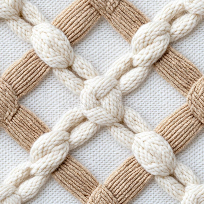 Close-up of Intricate Rope Weaving Design Showcasing Texture and Color ...