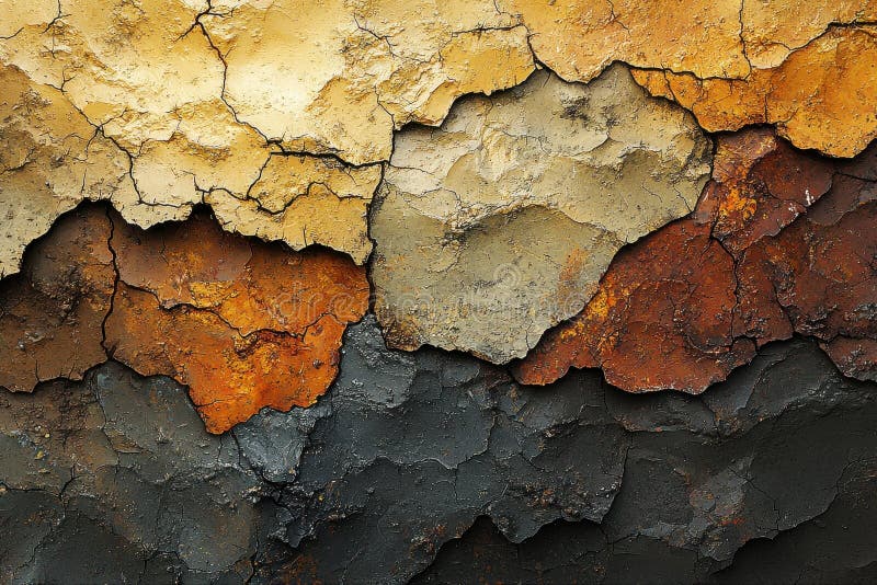 Close Up of an Intricate Rusted Wall Surface with Earthy Texture Stock ...