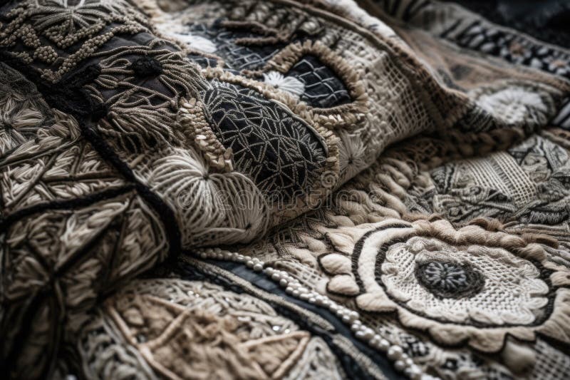 Close-up of Intricate Textiles, Showcasing the Unique Combination of ...