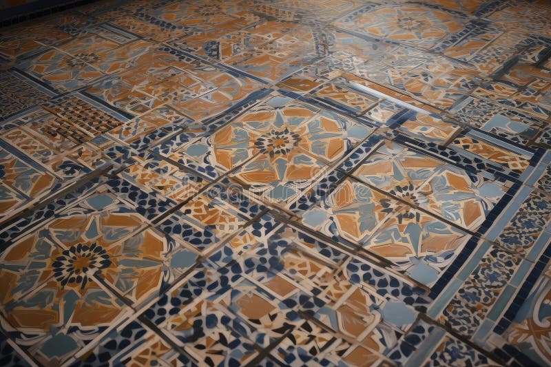 Close-up of an Intricate Tile Pattern on a Floor or Wall Stock ...