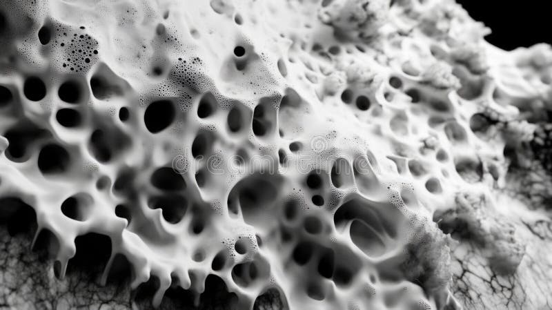 Organic Texture Close Up Porous White Surface Intricate Patterns Stock ...