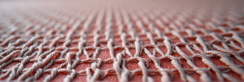 Close-up of Intricate Woven Rope Pattern on Pink Surface Stock ...