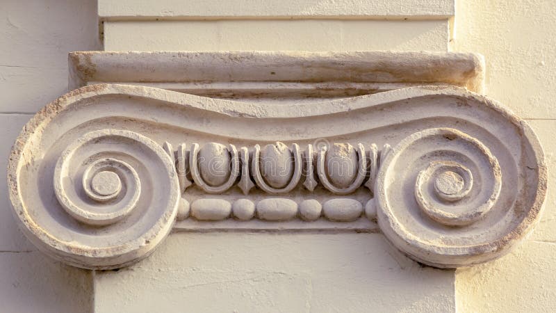 Close Up of Ionic Capital Built into the Wall Stock Image - Image of ... Close Up of Ionic Capital Built into the Wall Stock Image - Image of ...