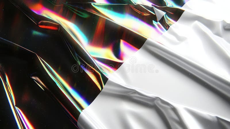 A Close-up of Iridescent and Glossy Fabric Textures in Contrasting ...