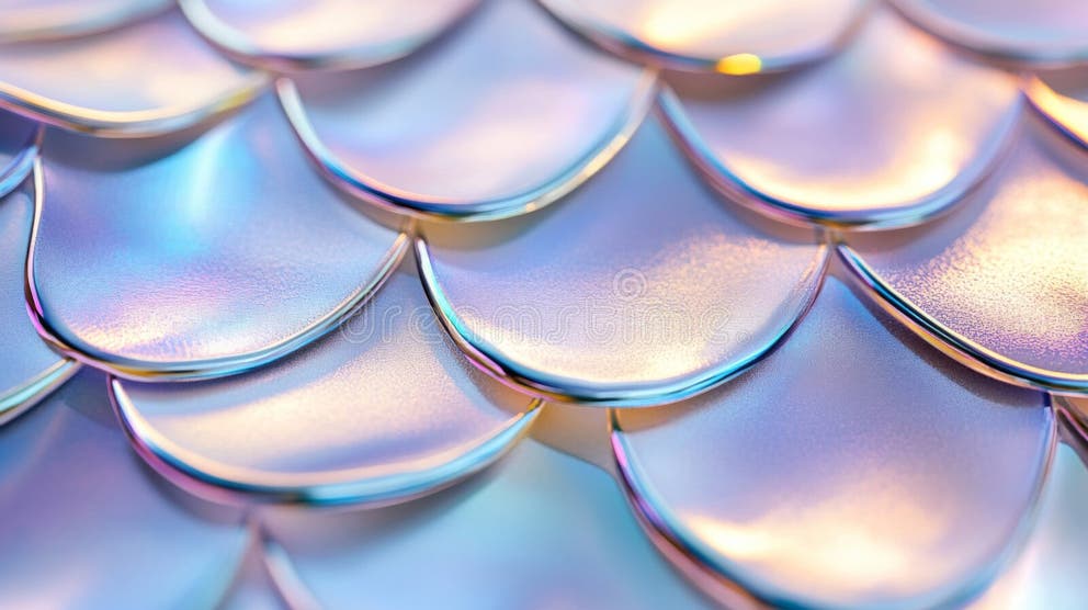 Close-up of Iridescent, Overlapping Scales with a Subtle Glow Stock ...