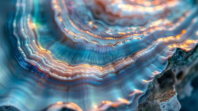 A Close-up Iridescent Shell Texture. Stock Photo - Image of texture ...