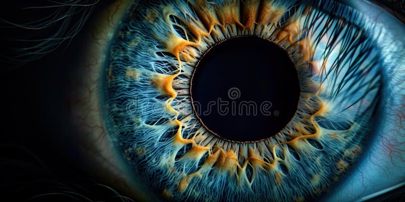 Close-up of the Iris of the Eye Stock Illustration - Illustration of ...