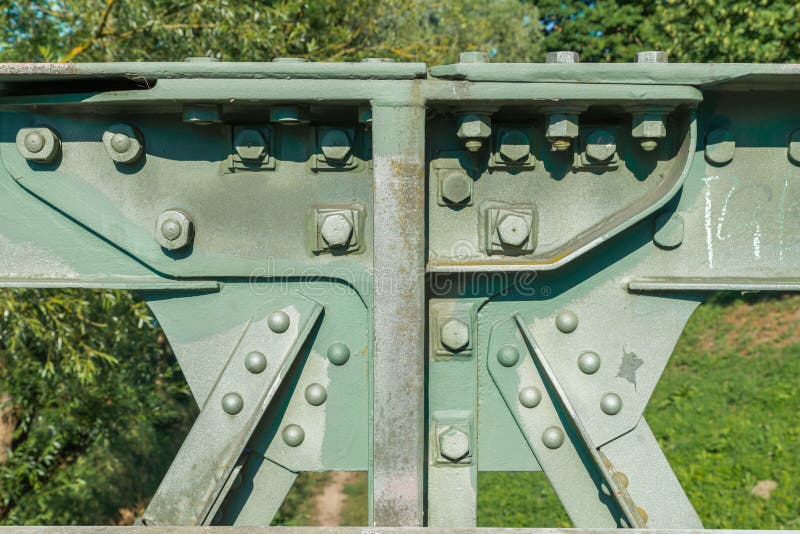 Close-up of a Iron Bridge with and Rivet Stock Image - Image of colour ...
