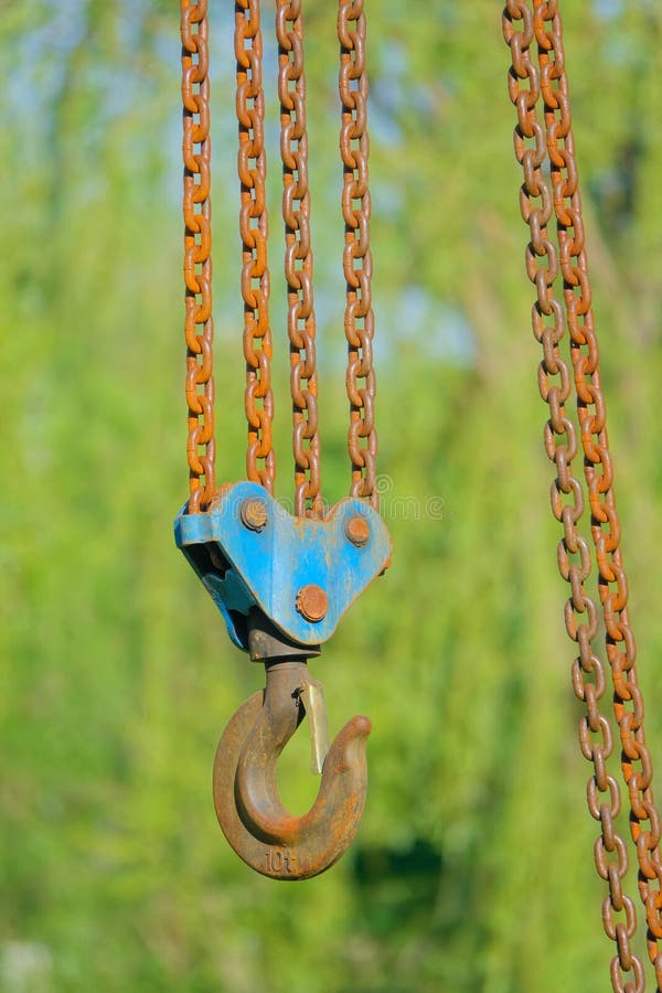 Chain and Pulley on a Old Railroad Box Car Door Stock Photo - Image of ...