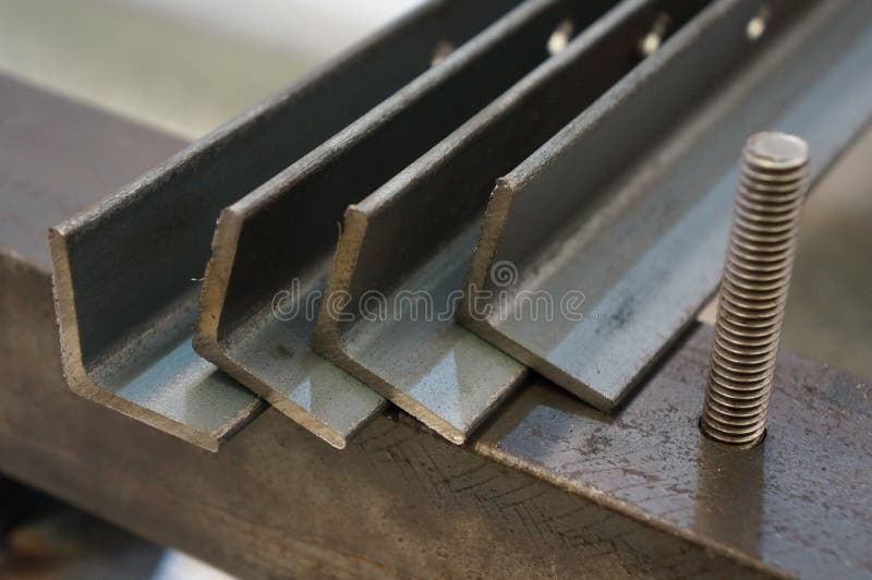 Close Up Iron L Profiles ,metal L-Profile Bar Stock Photo - Image of ...