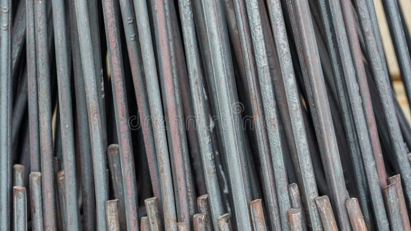 Close Up of Iron Rods Use for Construction Stock Image - Image of ...