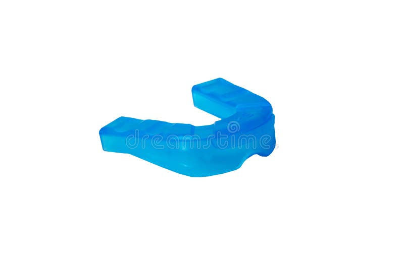 Close-up Isolated Blue Gum-shield for Protection Athlete`s Teeth Stock ...