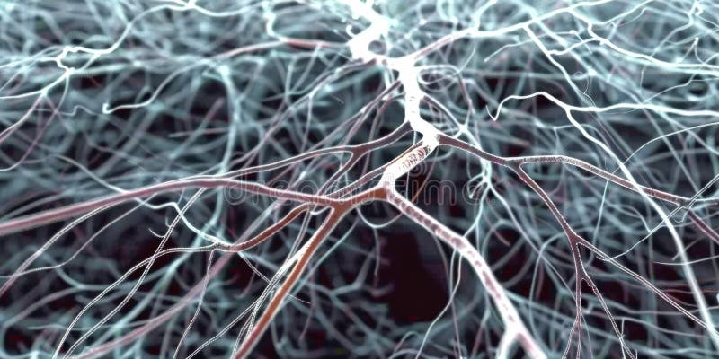 A Close-up of an Isolated Network of White Neurons. - AI Generated ...