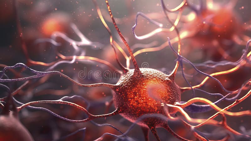 Close Up from Isolated Neurone and Synapse Like a Brain Structure ...