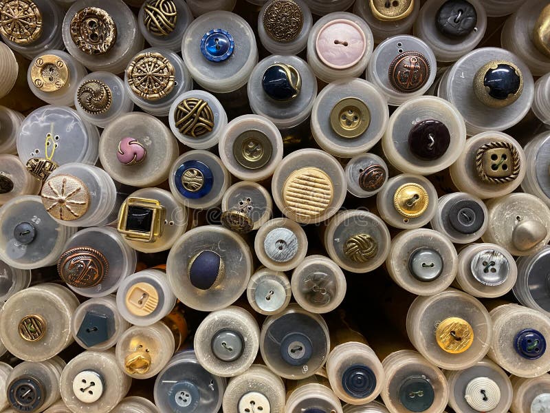 Close Up of Isolated Stacked Round Boxes in an Row with Countless ...