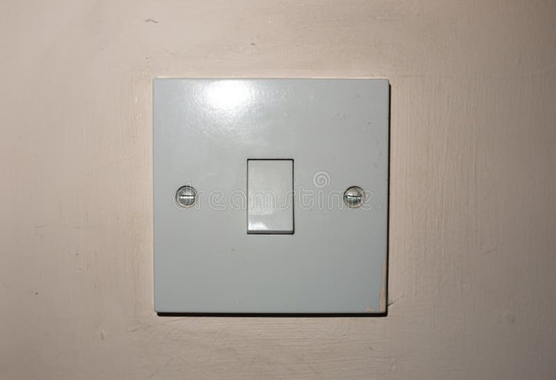 Close Up Isolated White Bedroom Light Switch Turned Off Stock Image ...