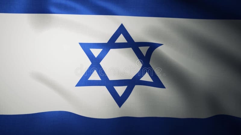 Israel Flag Waving in the Wind. National Flag of Israel Stock Video ...