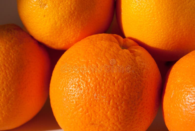Five Oranges One on Top of the Other Stock Image - Image of food ...