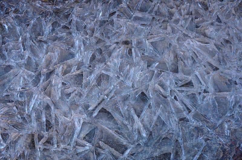 Close Up of Jagged Ice Crystals Stock Photo - Image of shards, outdoor ...