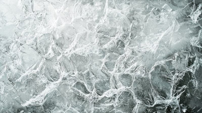 Close-up of Jagged Ice Formation with Intricate Patterns in Natural ...