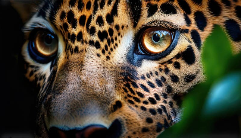 Close-up of a Jaguar Eyes with Intense Gaze and Sharp Details Stock ...