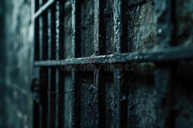 Close Up of a Jail Cell Door, Suitable for Crime or Justice-related ...