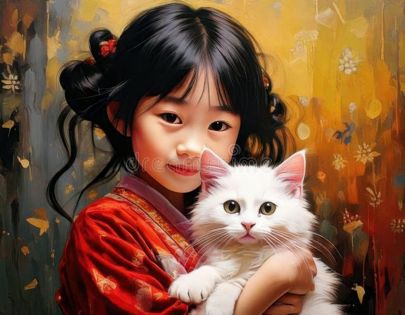 Close Up Japanese Girl with Kitten Editorial Photo - Illustration of ... Close Up Japanese Girl with Kitten Editorial Photo - Illustration of ...