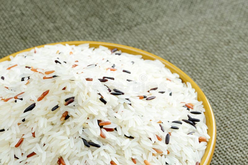 Close-up of Jasmine and Multi Rice Stock Image - Image of grain ...