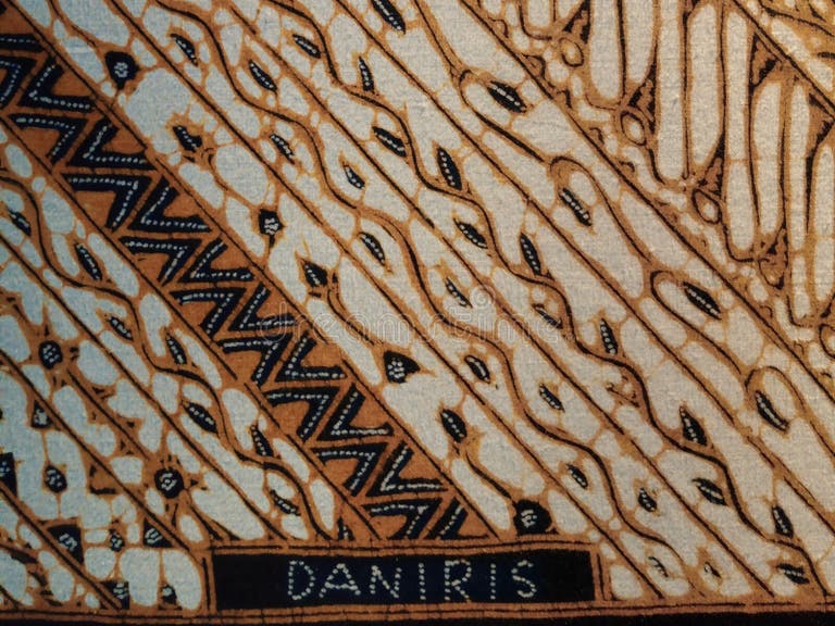 A Close Up of Javanese Batik with a Daniris Pattern. Indonesian Batik ...