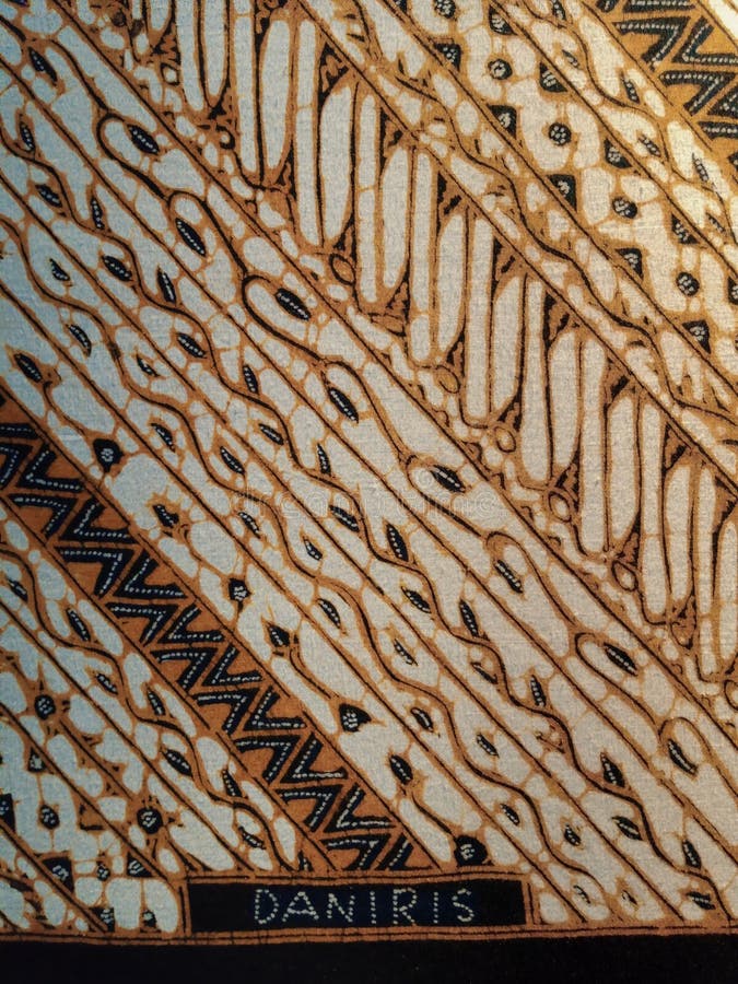 A Close Up of Javanese Batik with a Daniris Pattern. Indonesian Batik ...