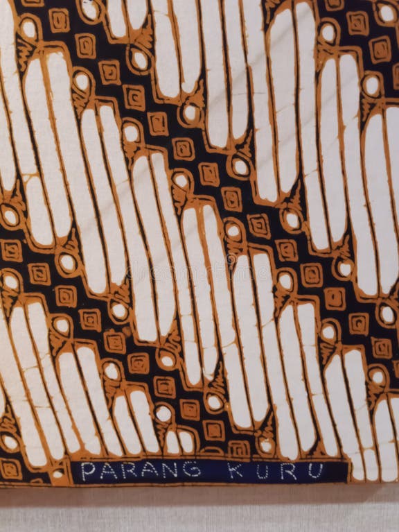 A Close Up of Javanese Batik with a Parang Kuru Pattern. Indonesian ...