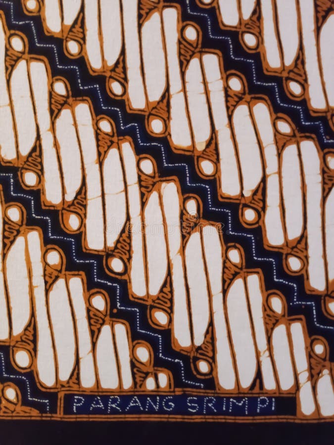 A Close Up of Javanese Batik with a Parang Srimpi Pattern. Indonesian ...