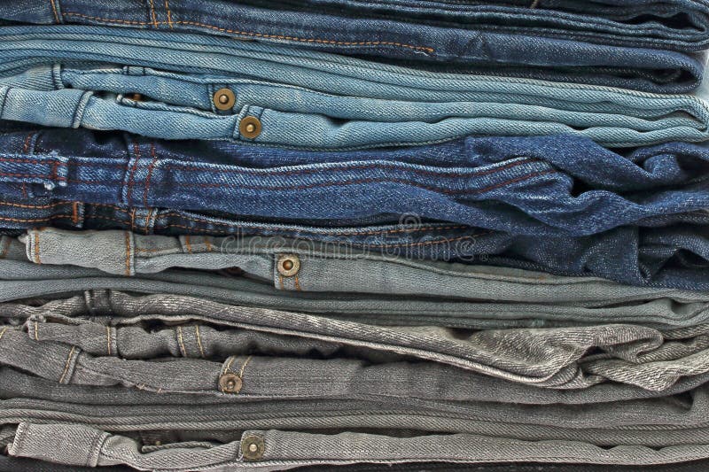 Close up of jeans pile stock photo. Image of jean, objects - 53041950