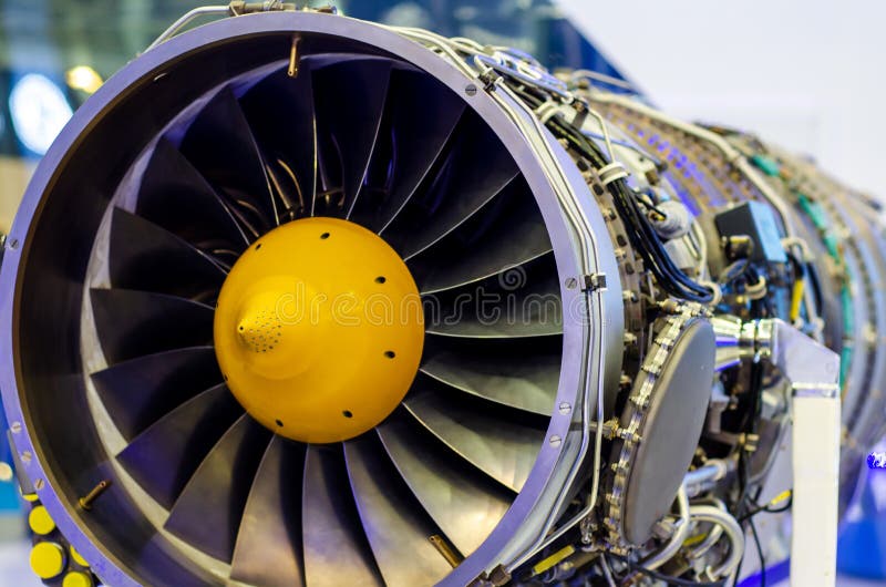 Close-up of Jet Engine. Engine Maintenance Stock Image - Image of ...