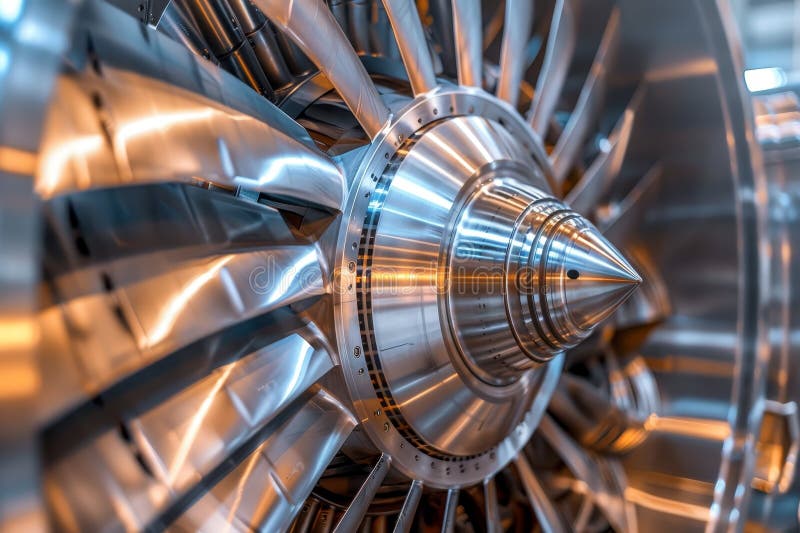A Close Up of a Jet Engine with a Pointed Tip Stock Image - Image of ...