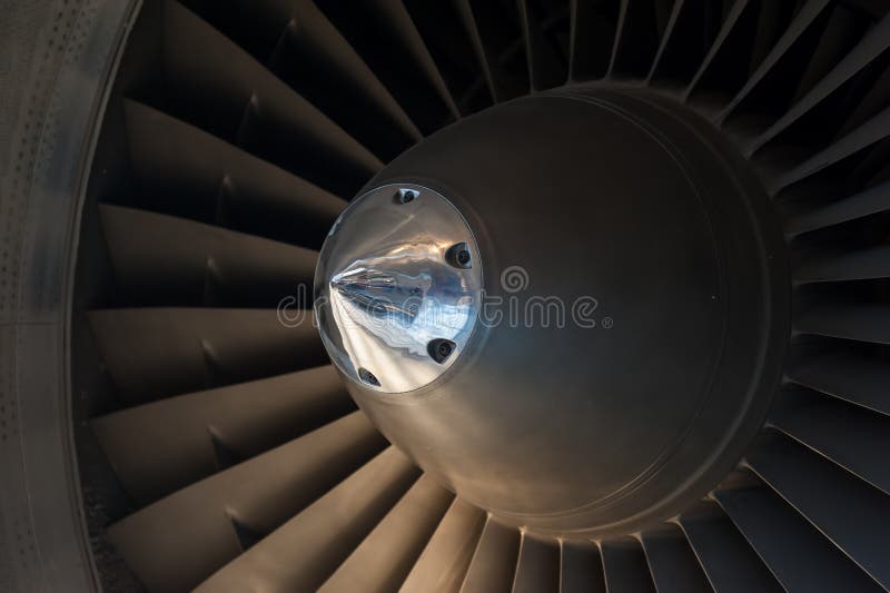 Close Up Jet Engine Turbine Stock Photo - Image of aviation, drive ...