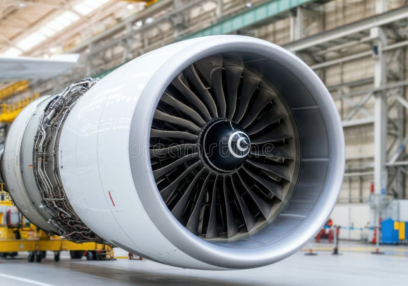 Close-up of a Jet Engine Turbine Showcasing Intricate Design and ...