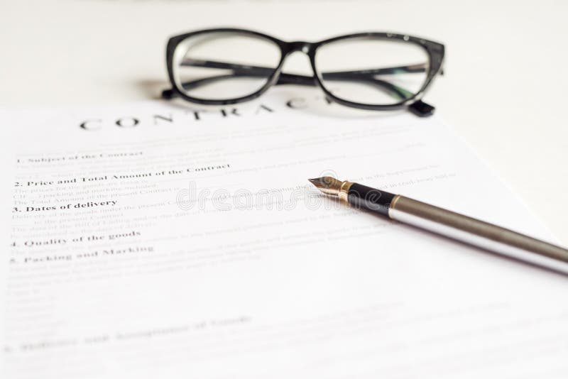 Close Up of a Job Application Form on Desk with Pen and Glasses Stock ...