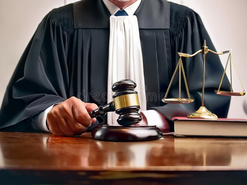 A Close-up of a Judge Delivering a Judgement - Ai Generated Stock Photo ...